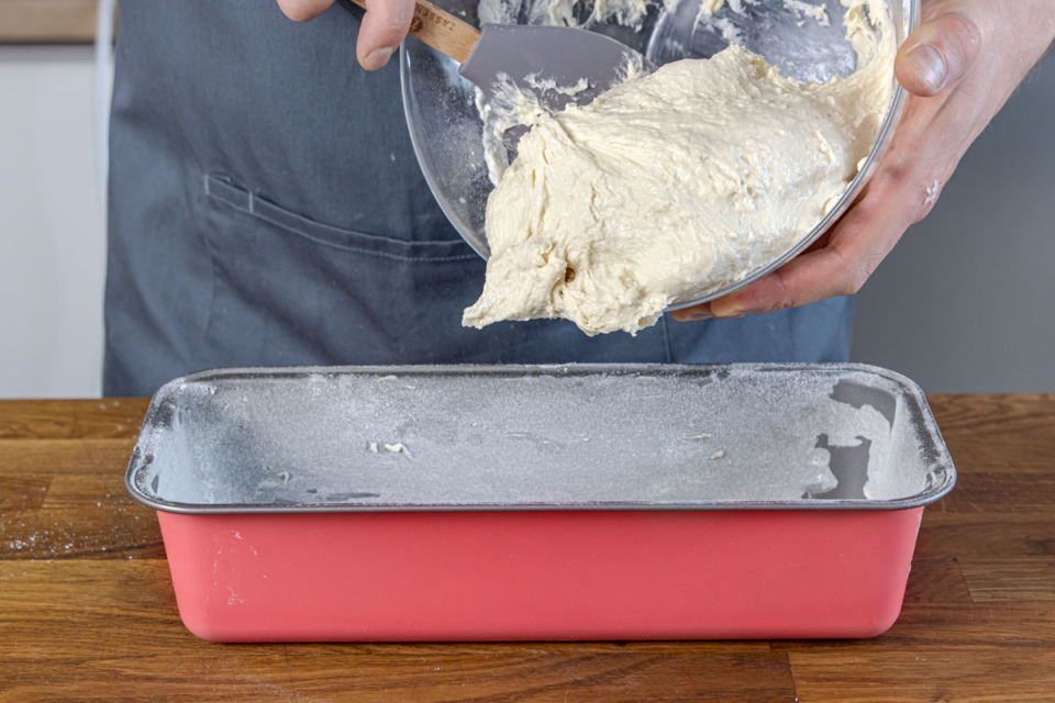Einfaches Weißbrot mit Backpulver backen