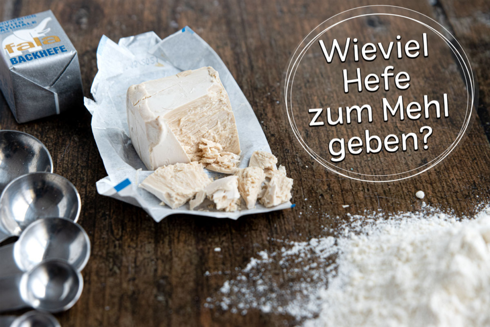 Verhältnis: Wie viel frische Hefe zum Mehl geben
