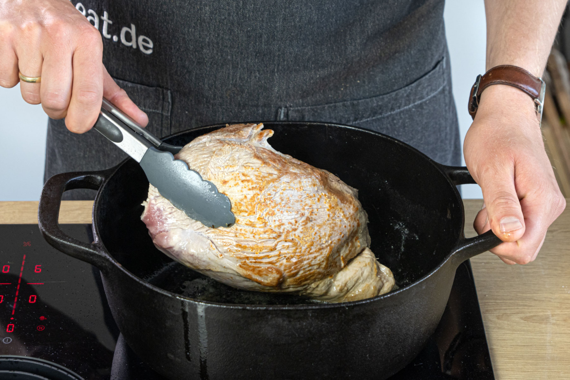 Klassisch geschmorter Kalbsbraten