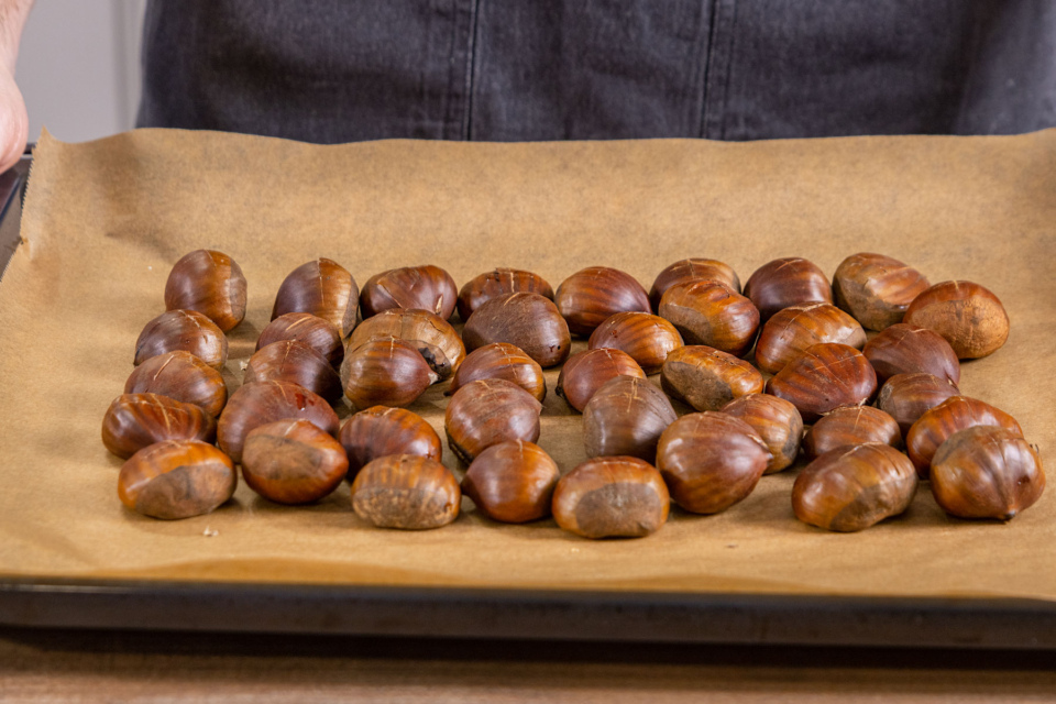 Maronen im Backofen rösten: Esskastanien-Rezept