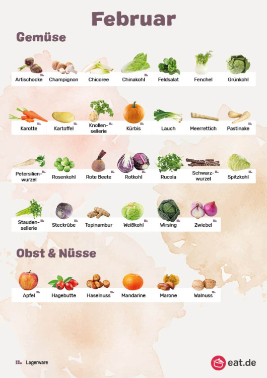 Saisonkalender Februar für Obst, Gemüse und Nüsse - eat.de