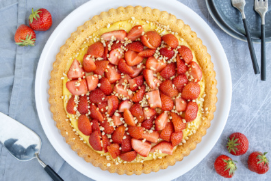 Erdbeerkuchen mit Pudding | Rezept - eat.de