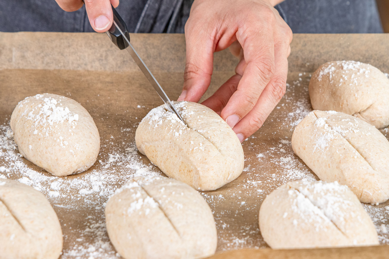 Dinkelbrötchen mit Trockenhefe