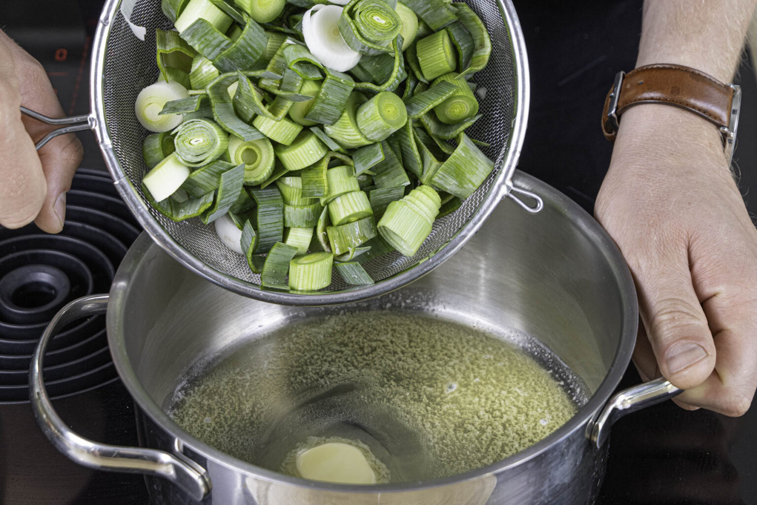 Vegetarische Käse-Lauch-Suppe | Rezept