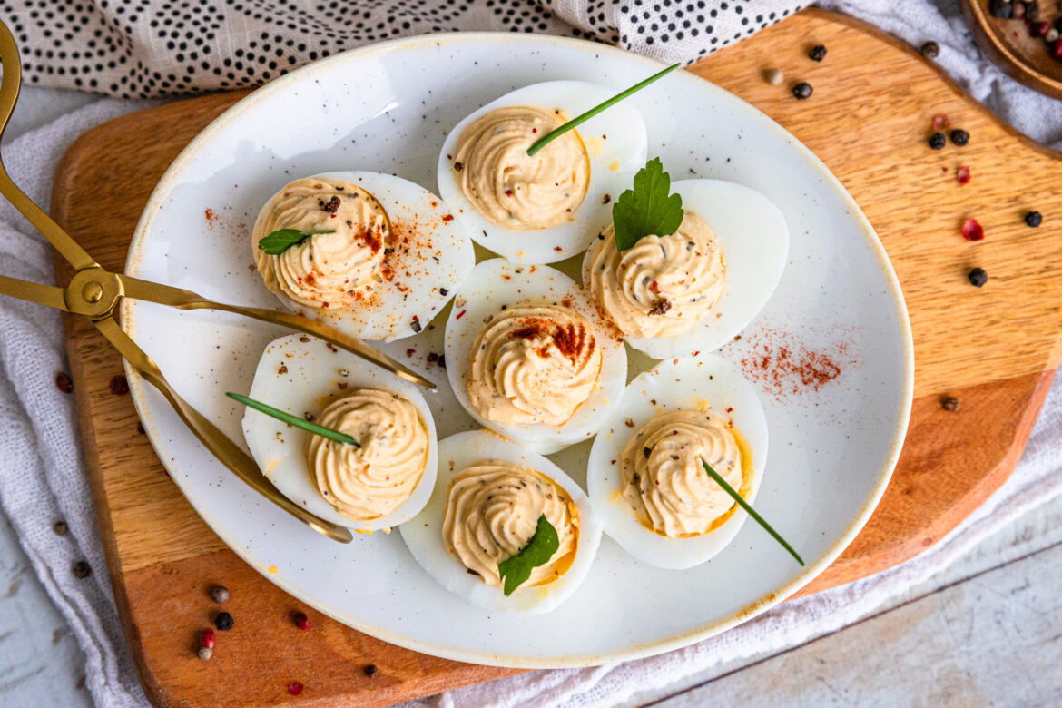 Gefüllte Eier mit Frischkäse