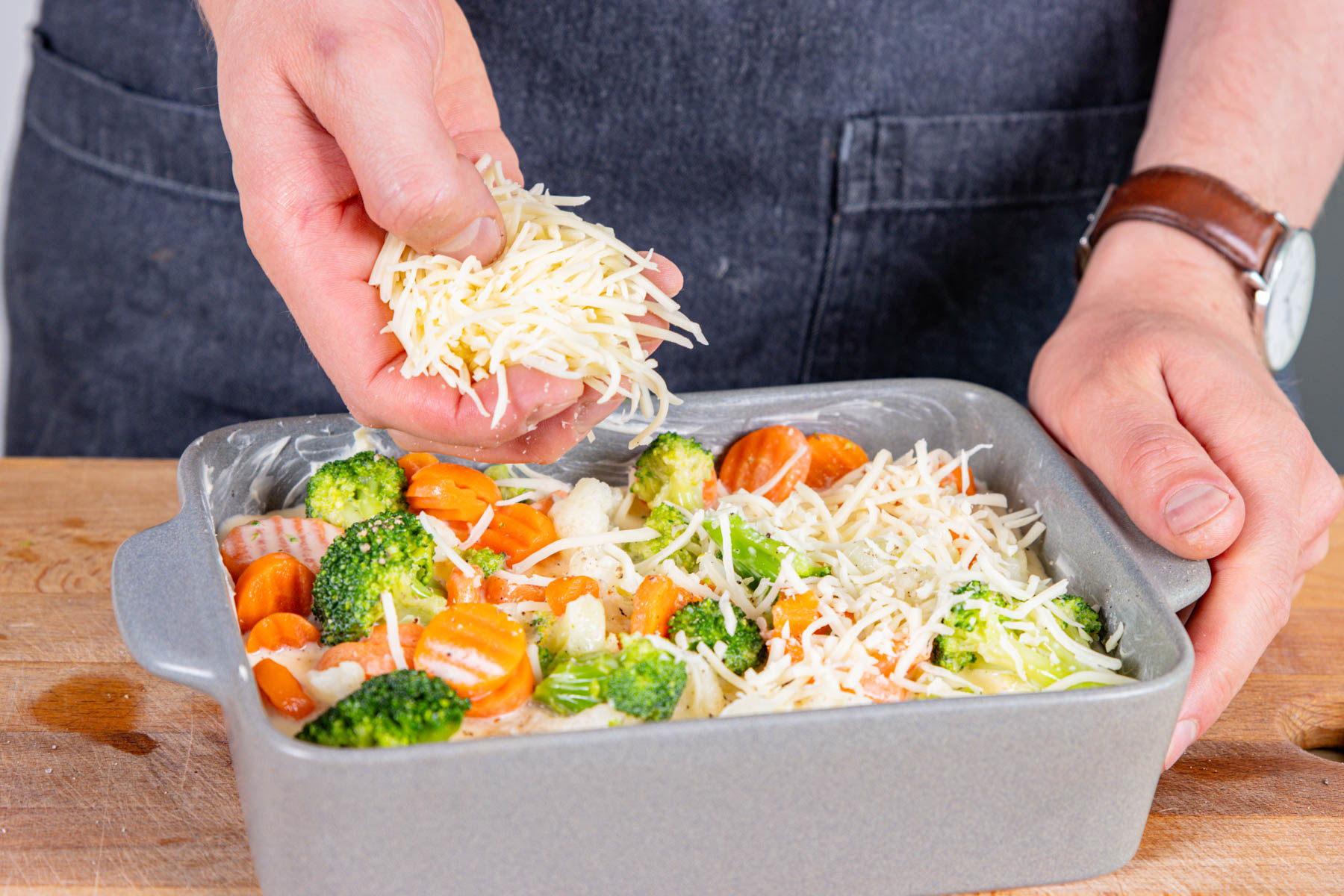 Schneller Kaisergemüse-Auflauf mit TK-Gemüse: einfach & lecker