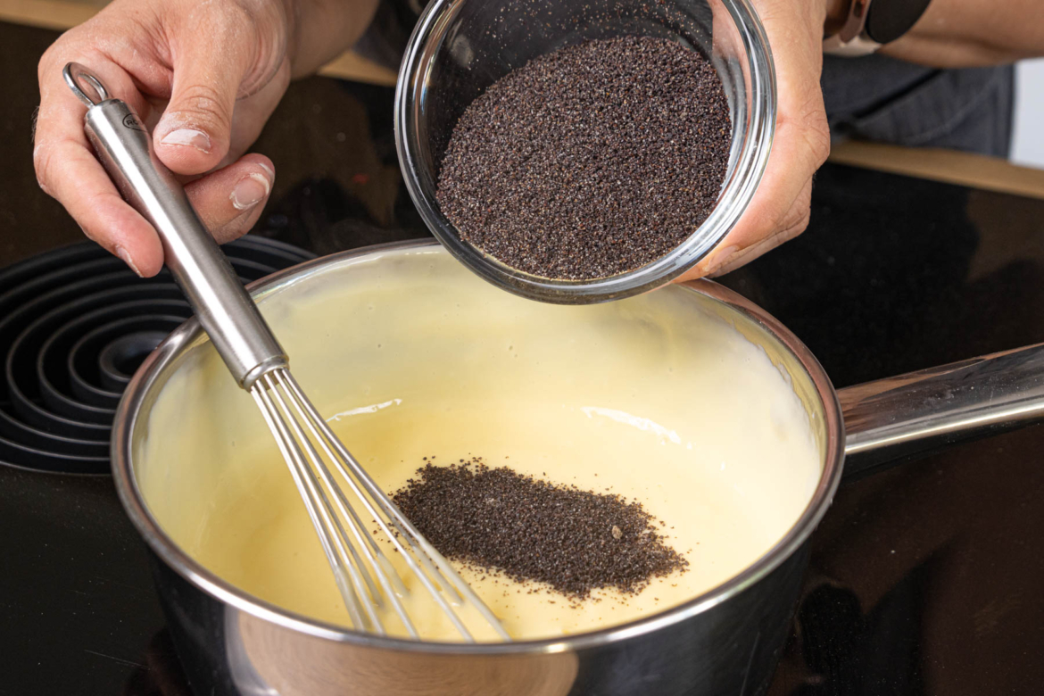 Mohnkuchen mit Pudding | Rezept