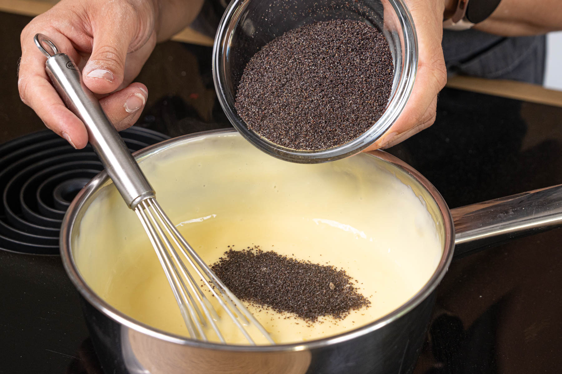 Mohnkuchen mit Pudding | Rezept