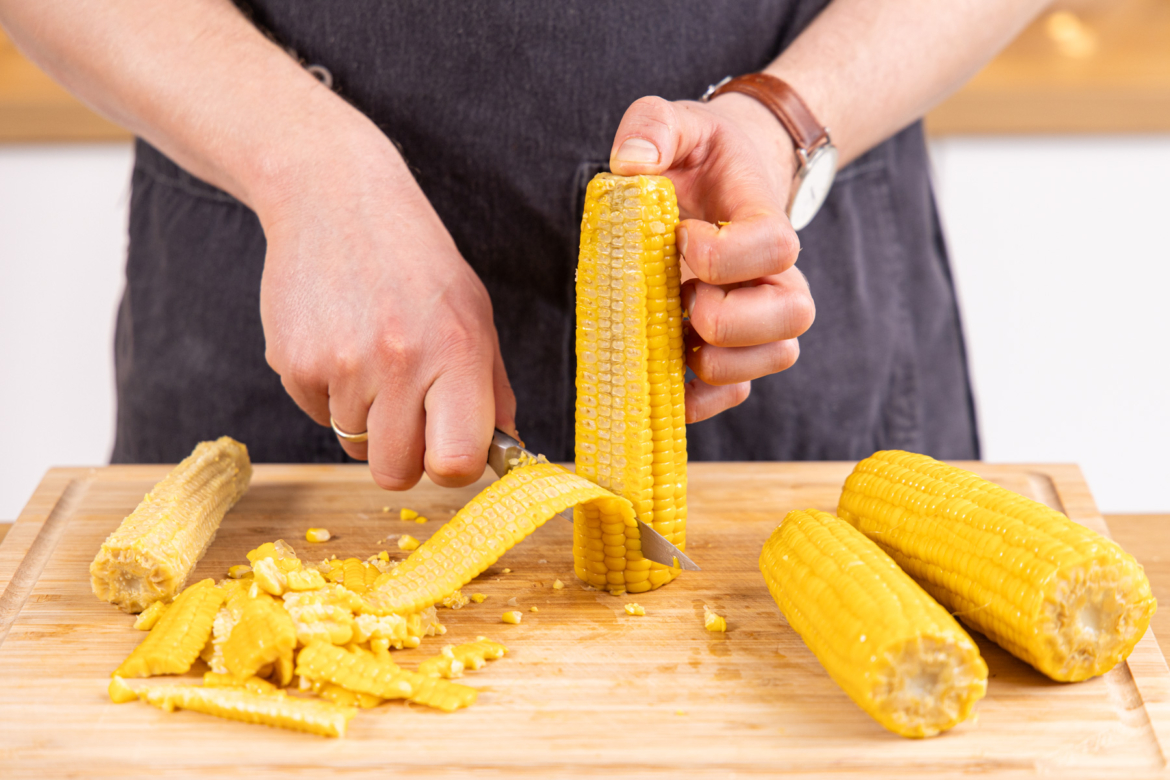 Maiskolben aus der Heißluftfritteuse