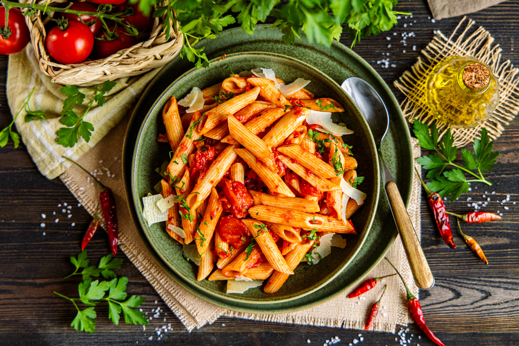 Penne all' Arrabbiata: das italienische Original-Rezept