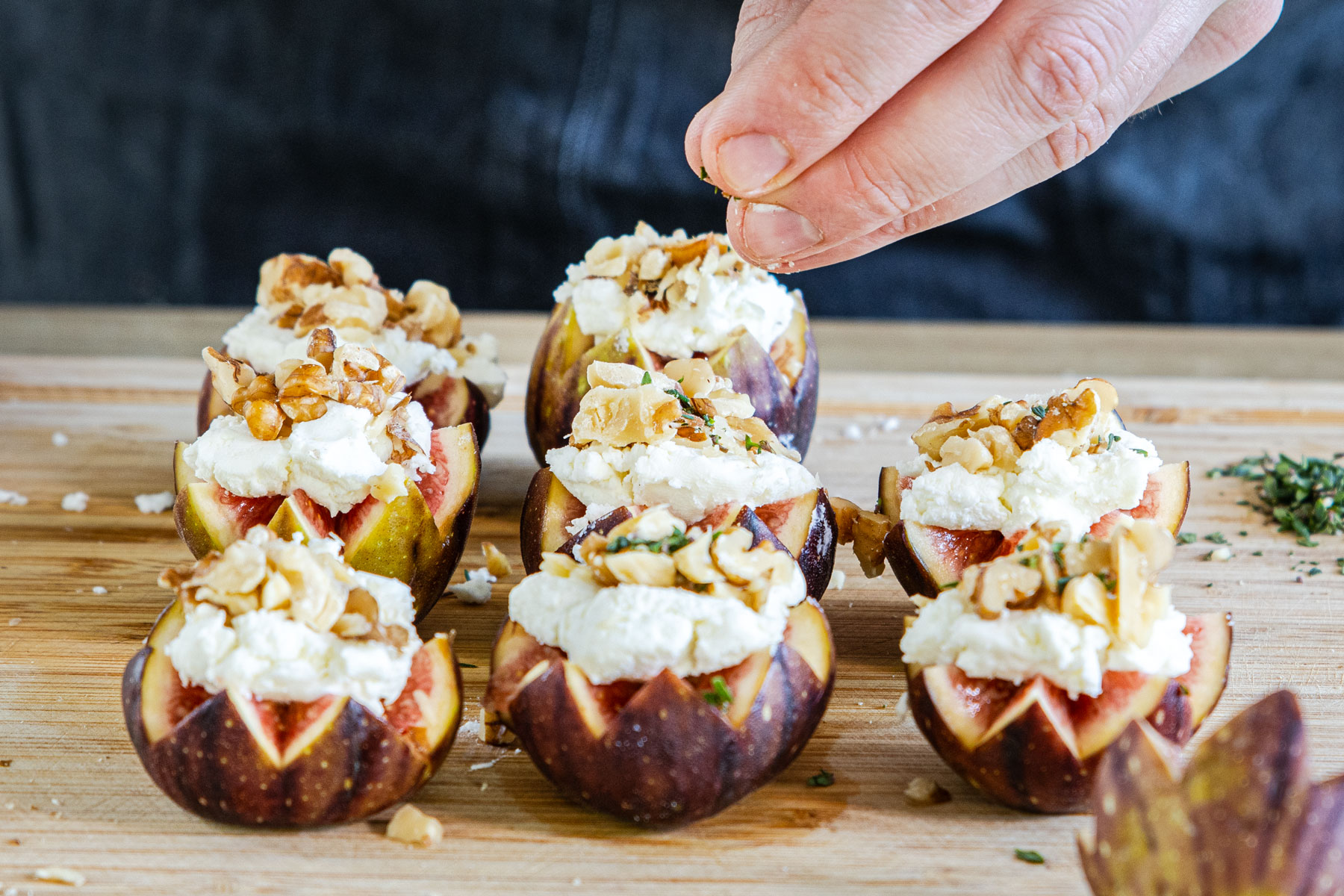 Feigen mit Ziegenkäse