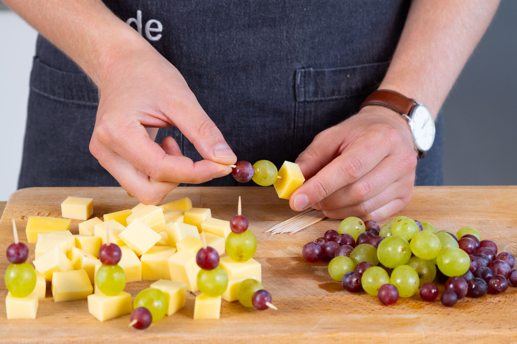 Käse-Weintrauben-Spieße