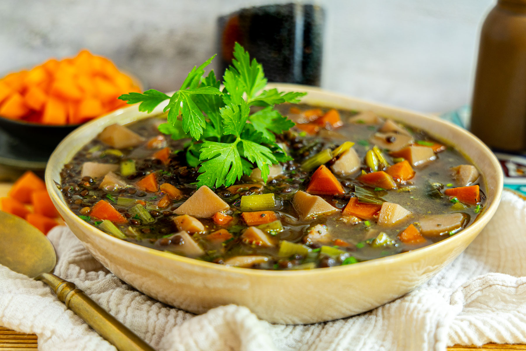 Beluga Linsen Eintopf Rezept